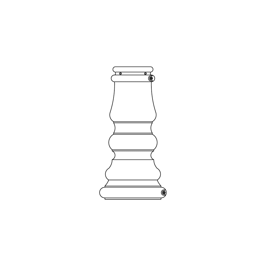 4" Wrap Around Post Base - 138-4 – hanoverlantern