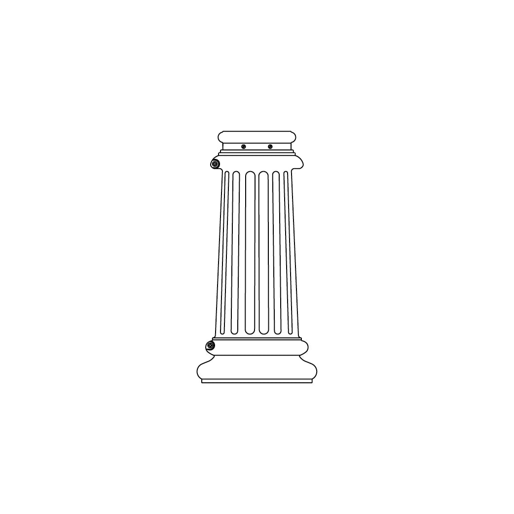 4" Wrap Around Post Base - 139-4 – hanoverlantern2