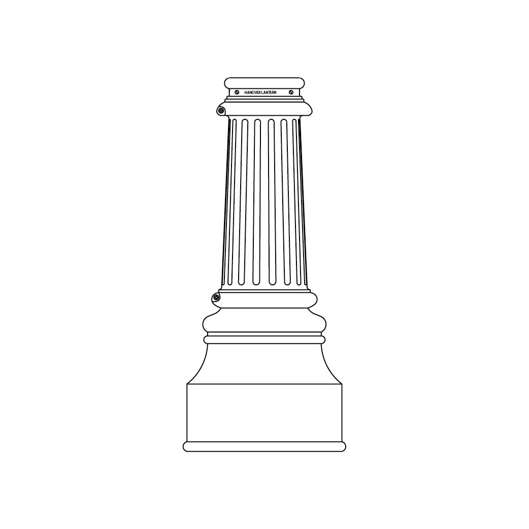 4" Wrap Around Post Base - 140-4 – hanoverlantern2