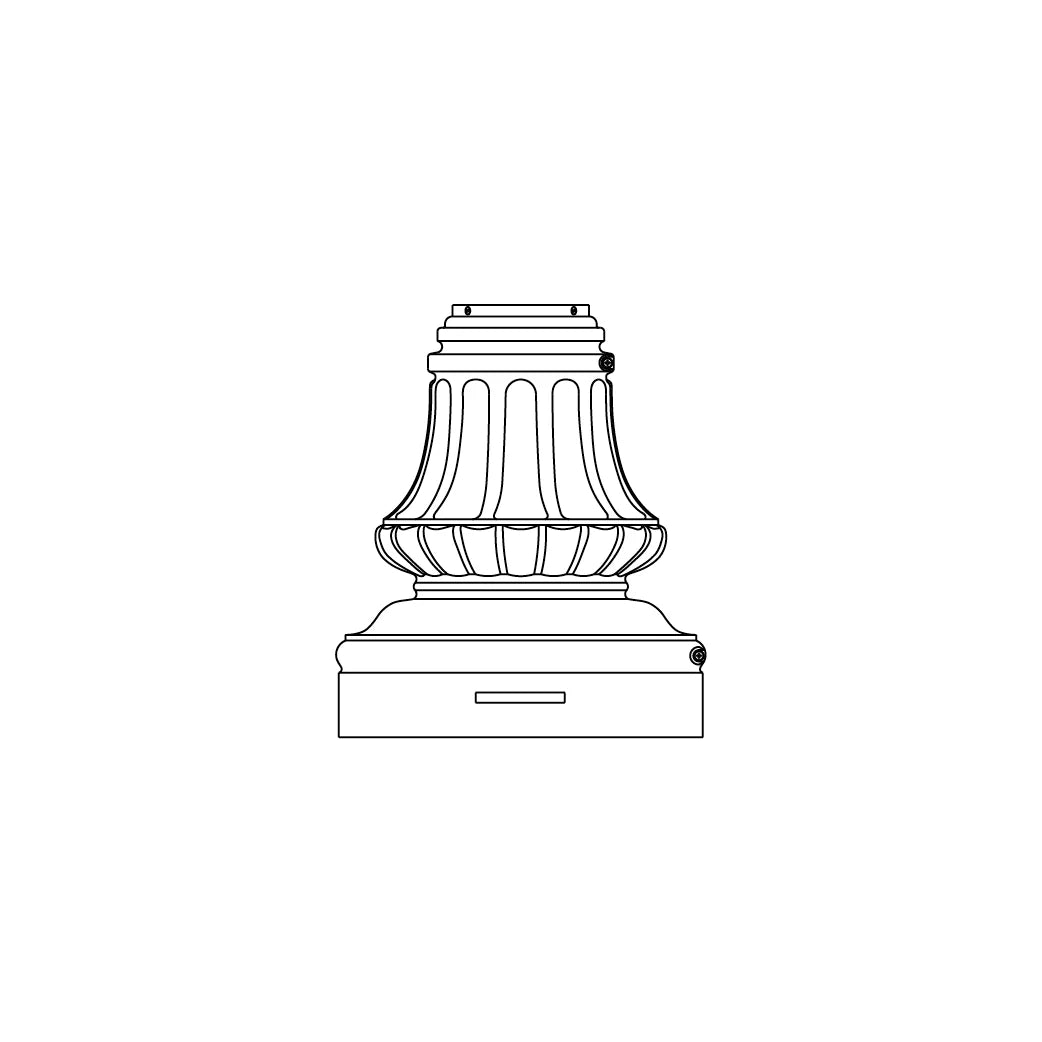 4" Wrap Around Post Base - 142-4 – hanoverlantern2