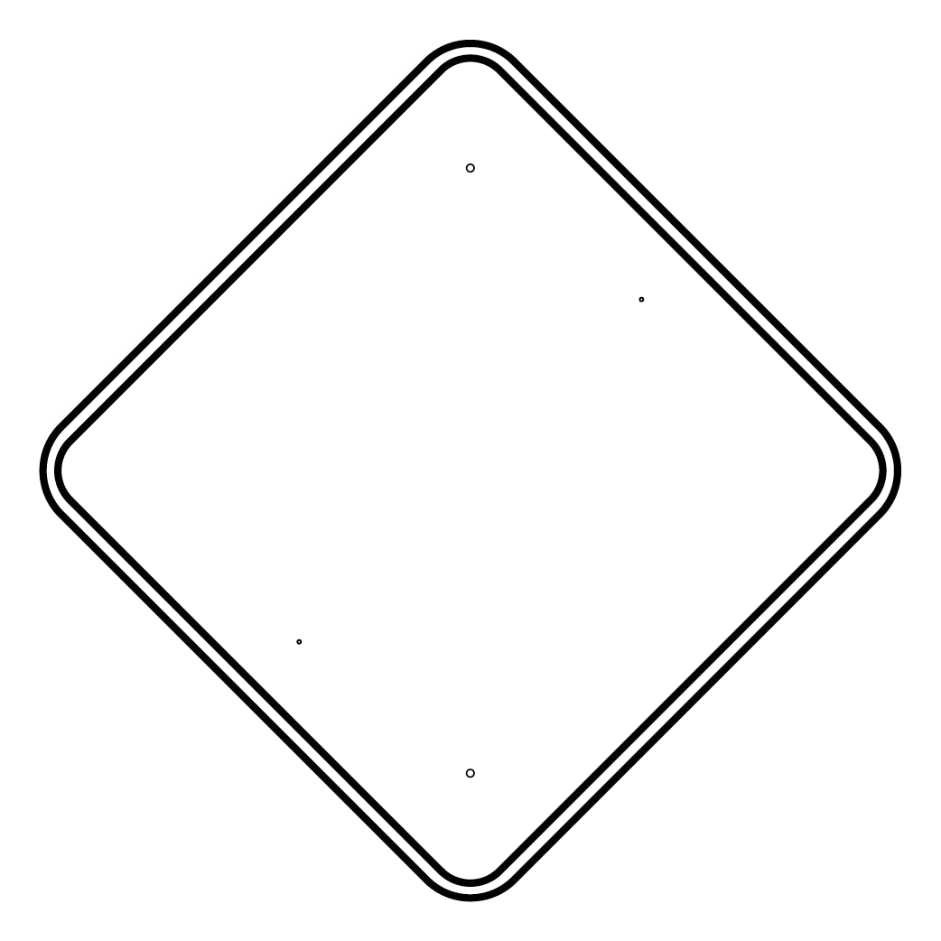 30" Diamond Traffic Sign Frame - 209TSF – hanoverlantern2