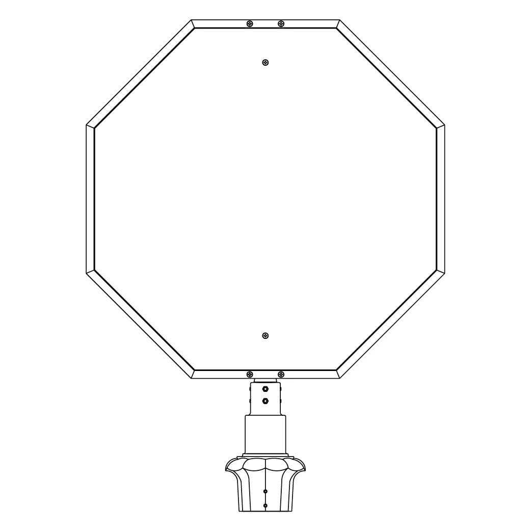 31 1/2" Stop Sign Frame for 34" Fluted Post - 233-4FL – hanoverlantern2